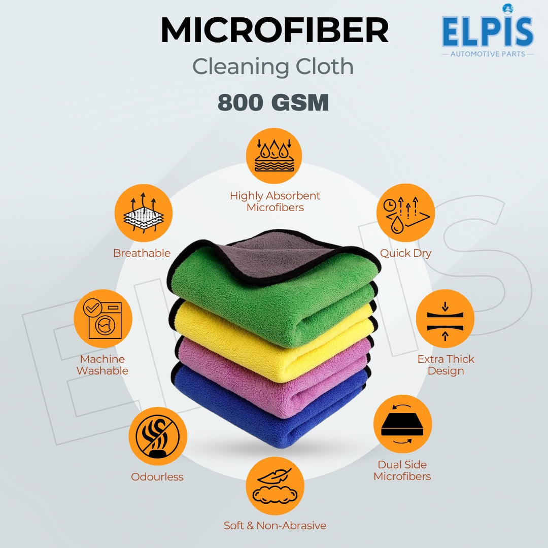Microfiber Cleaning Cloth (800GSM) - Ultra Plush and Super Absorbent,